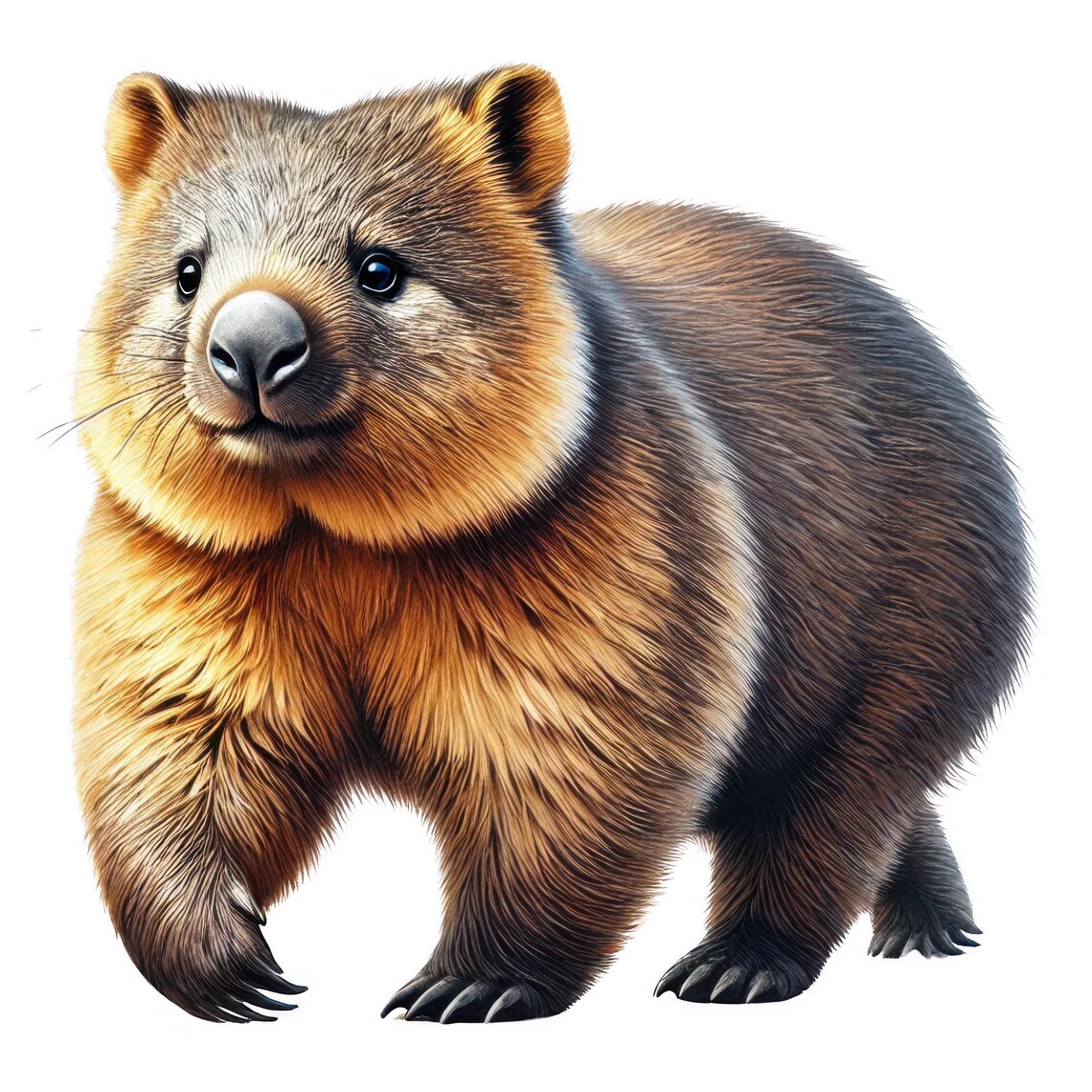 Watercolor Wombat Clipart Bundle: Adorable Wildlife Art (PNG/JPG ...