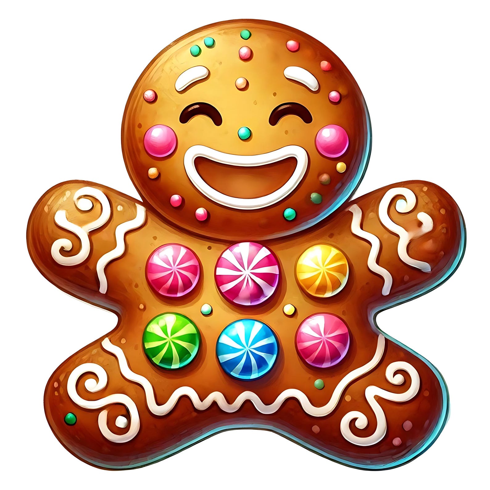Cute Gingerbread Man Clipart Bundle | Holiday Jpgs (commercial Use) - Etsy
