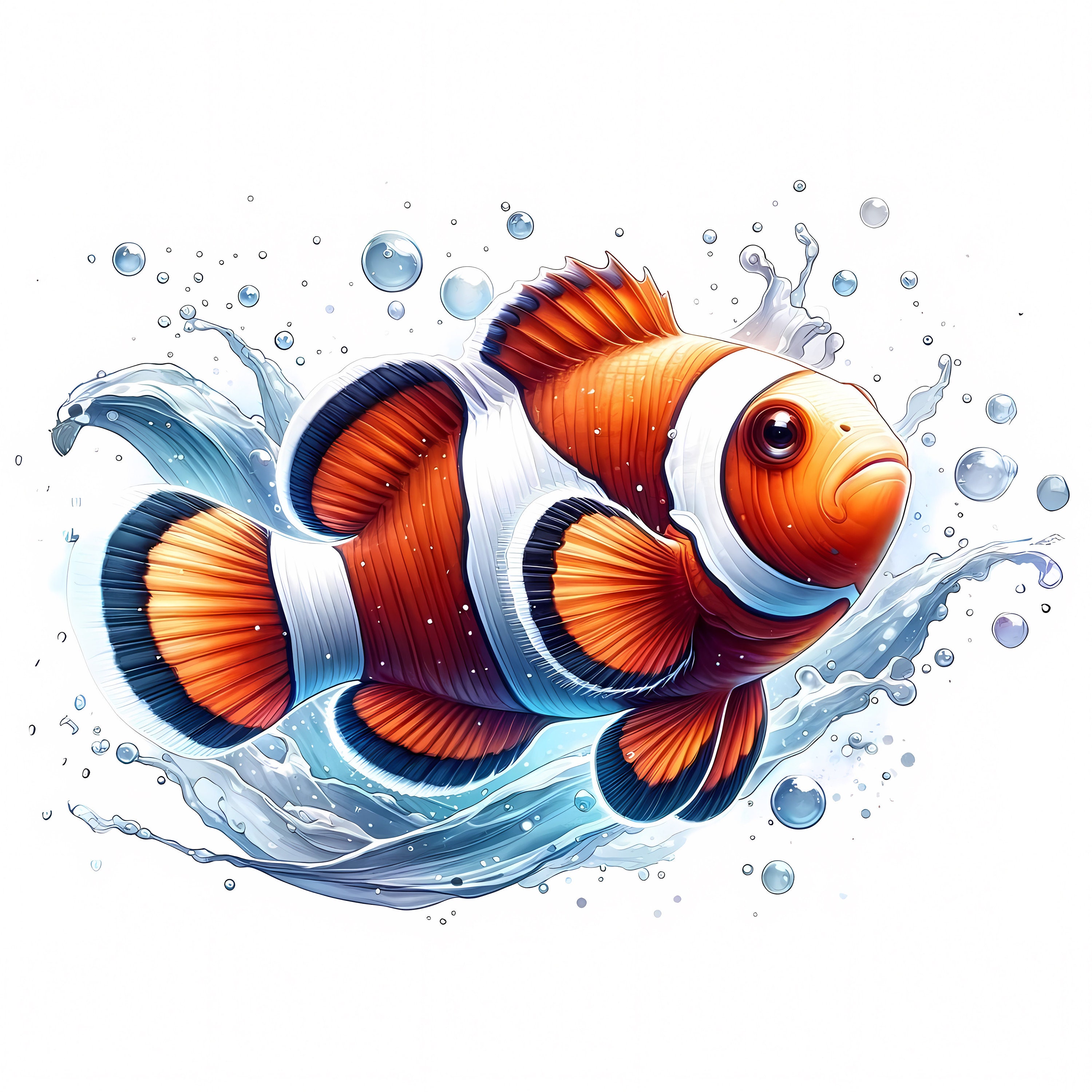 Clownfish Clipart 10 High-quality Jpgs Cute Clownfish Clipart Bundle ...