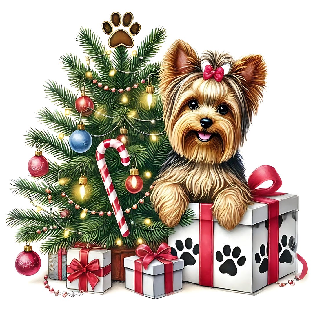 Christmas Dog Clipart 10 High-quality Jpgs Festive Christmas Dog ...