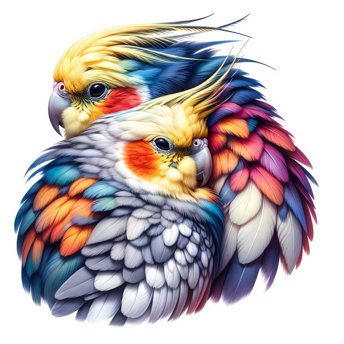 Cockatiel Clipart 11 High-quality Jpgs Cute Cockatiel Clipart Bundle ...