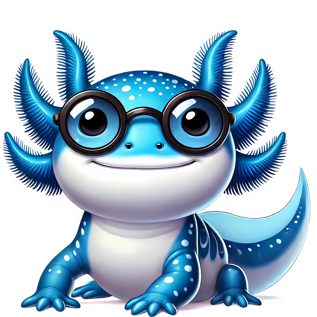 Cute Axolotl Clipart | 12 High-quality Jpgs | Adorable Axolotl Clipart ...