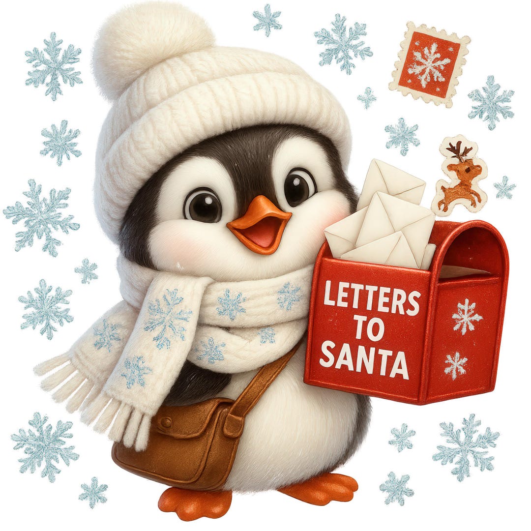 10 Cute Christmas Penguin Clipart PNG – Adorable Holiday Penguin for ...