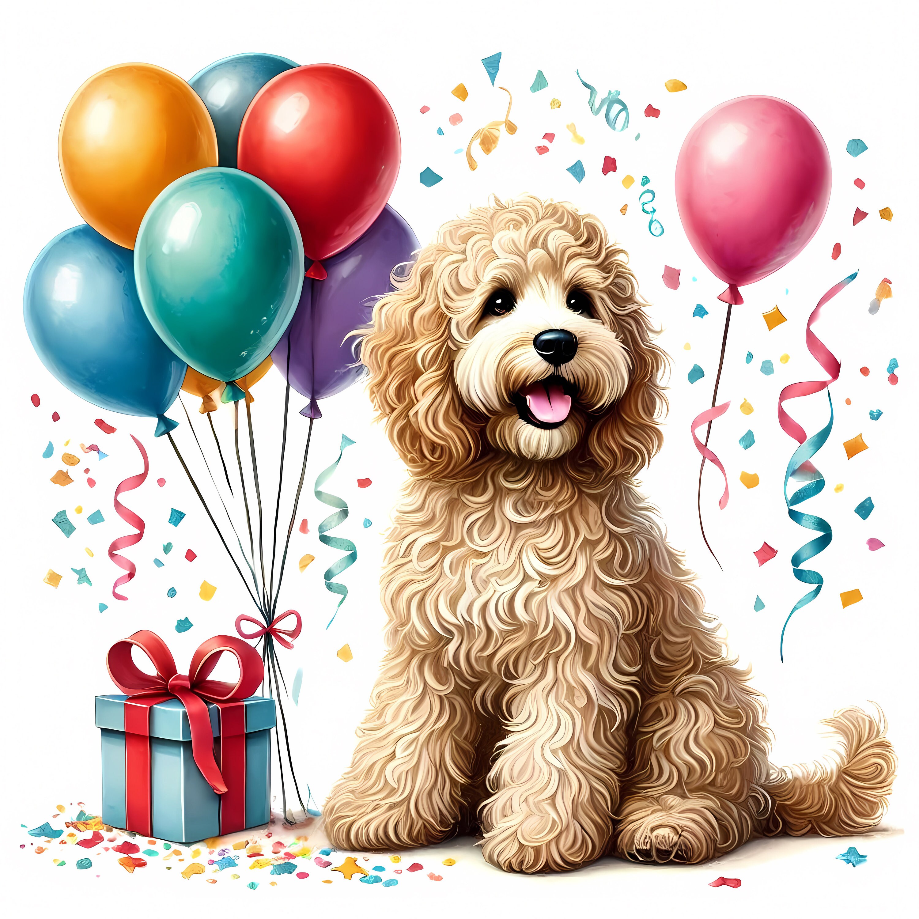Cockapoo Birthday Clipart | Party Dog Art 11 Jpgs (commercial Use ...