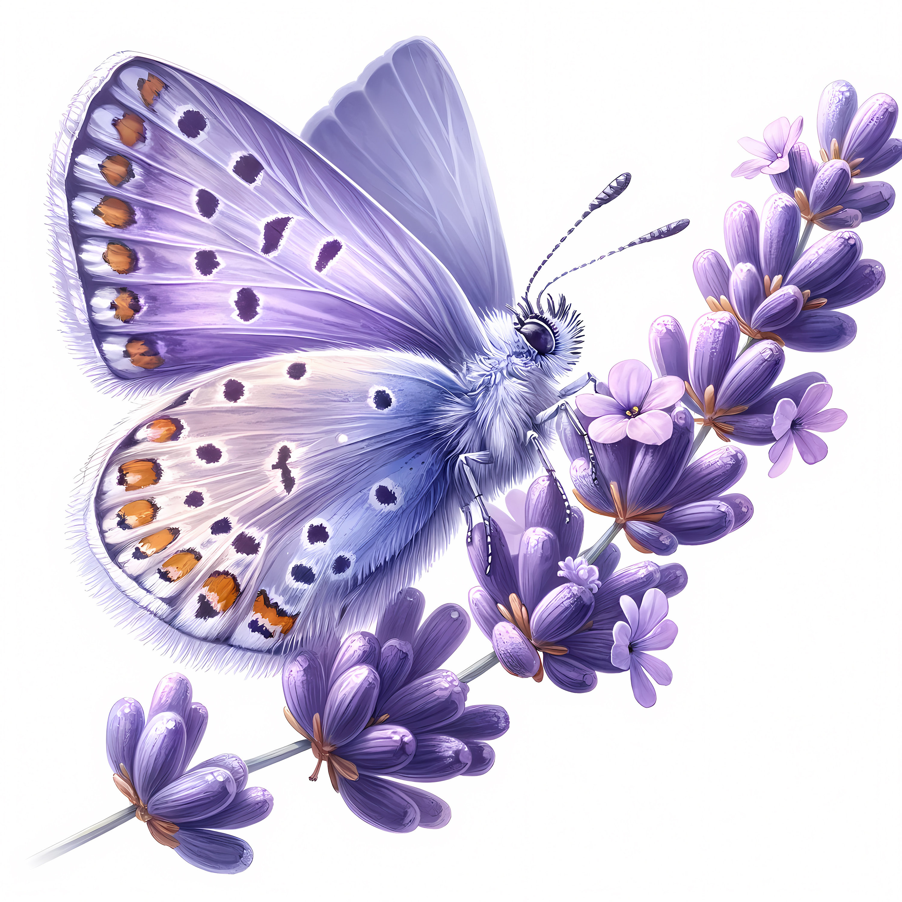 Butterfly on a Flower Clipart 10 High-quality Jpgs Colorful Butterflies ...