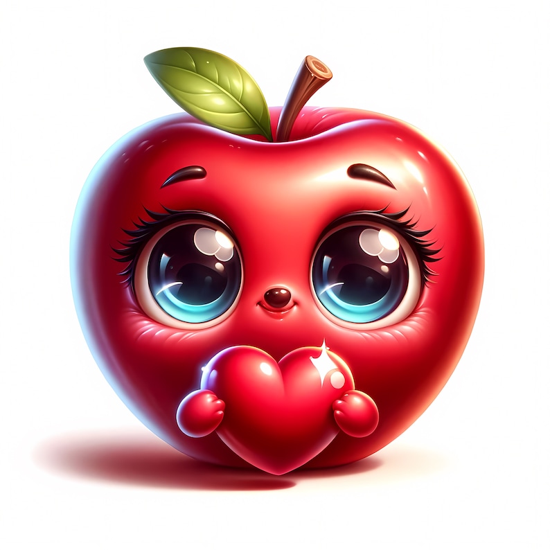 Cute Apple Clipart Bundle | Nursery Art Printables (digital Download ...