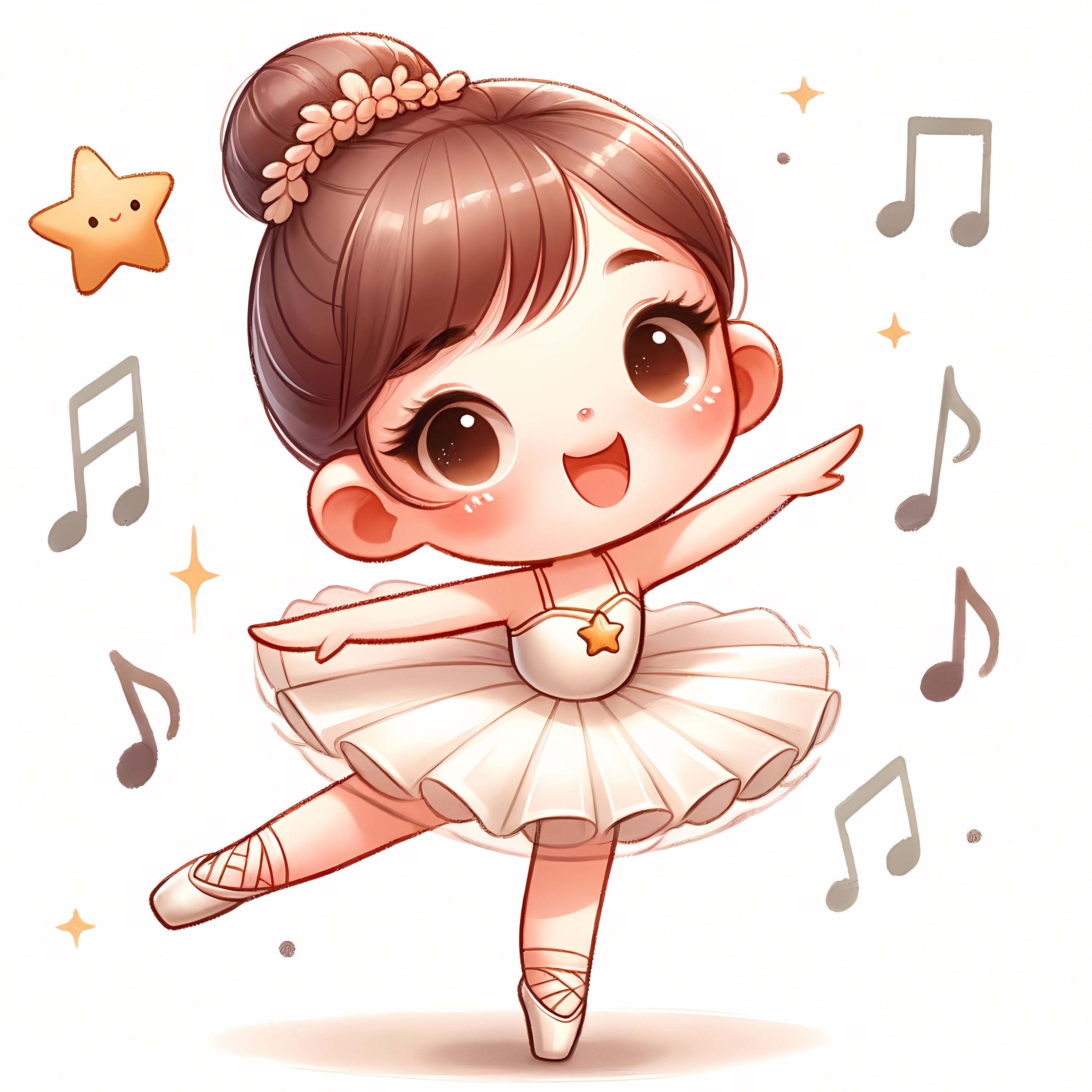 Cute Ballerina Clipart 13 High-quality Jpgs Ballet Clipart Bundle ...