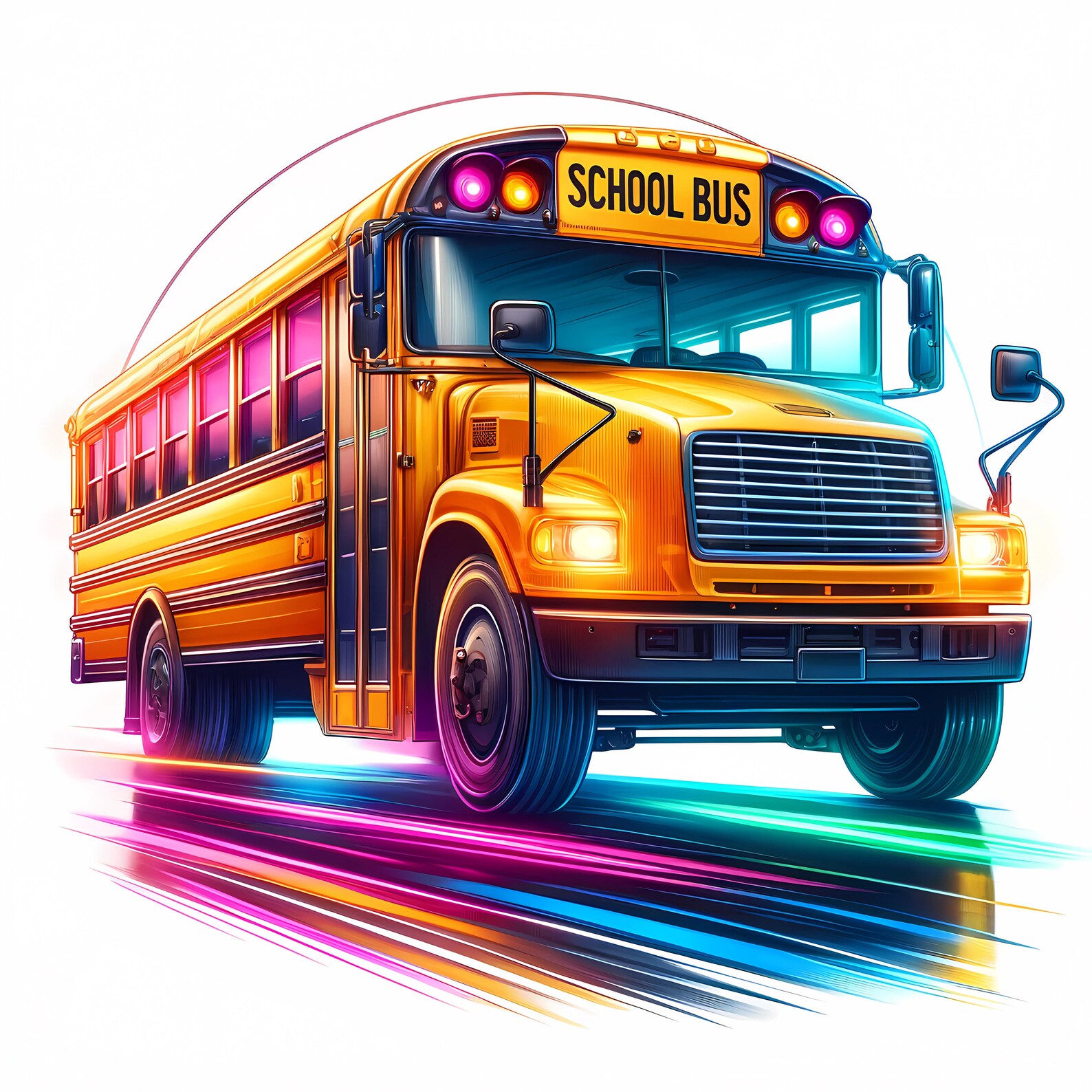 Yellow School Bus Clipart | Student Transport Art (digital Download ...