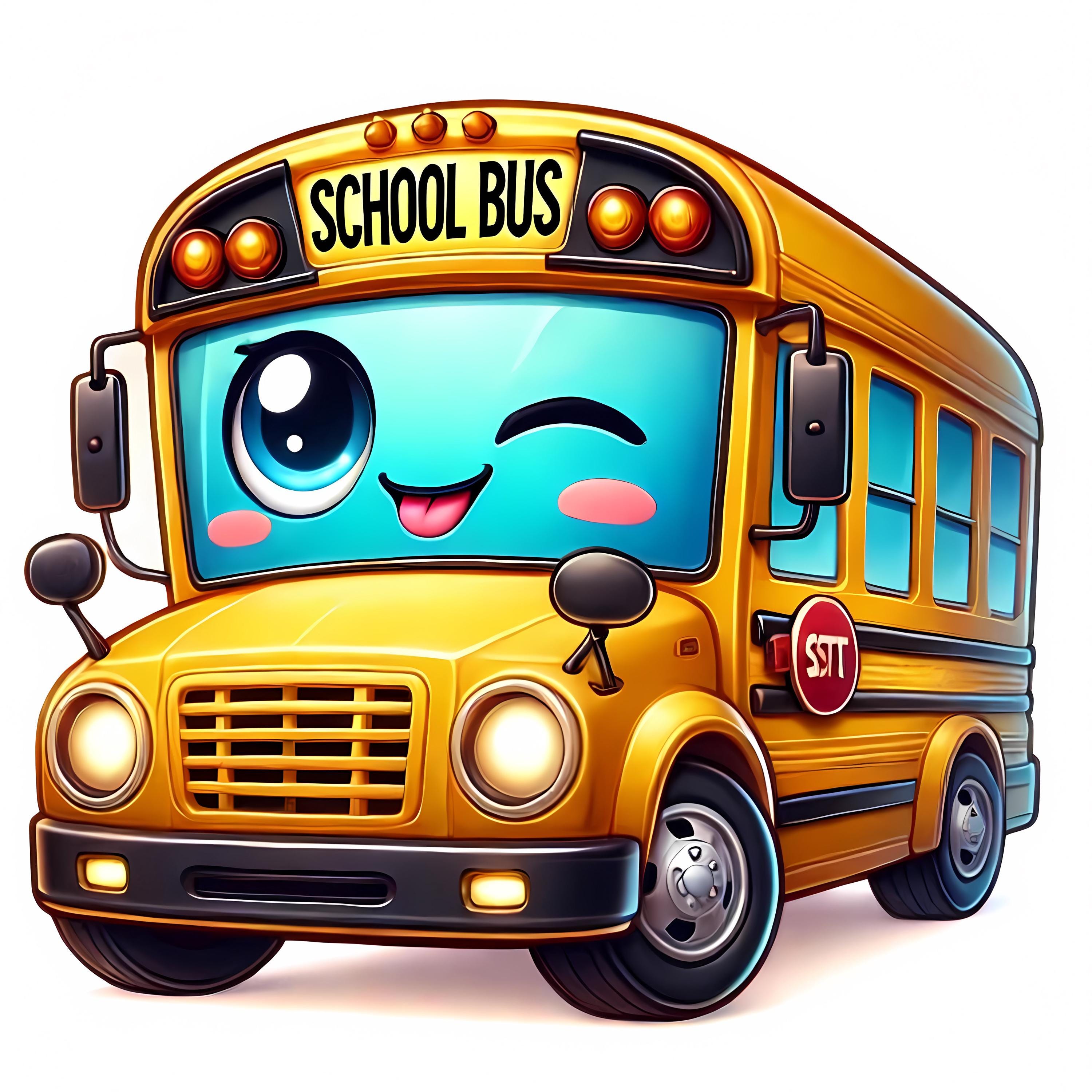 Cute Bus Clipart | 12 High-quality Jpgs | Adorable School Bus Clipart ...