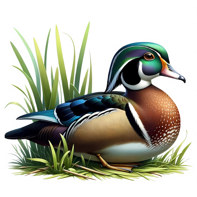 Wood Duck Clipart Set | High-quality Jpgs (digital Download) - Etsy