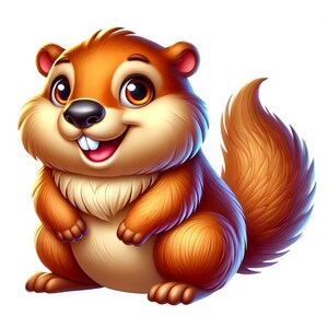 Cute Groundhog Clipart | 12 High-quality Jpgs | Adorable Groundhog ...