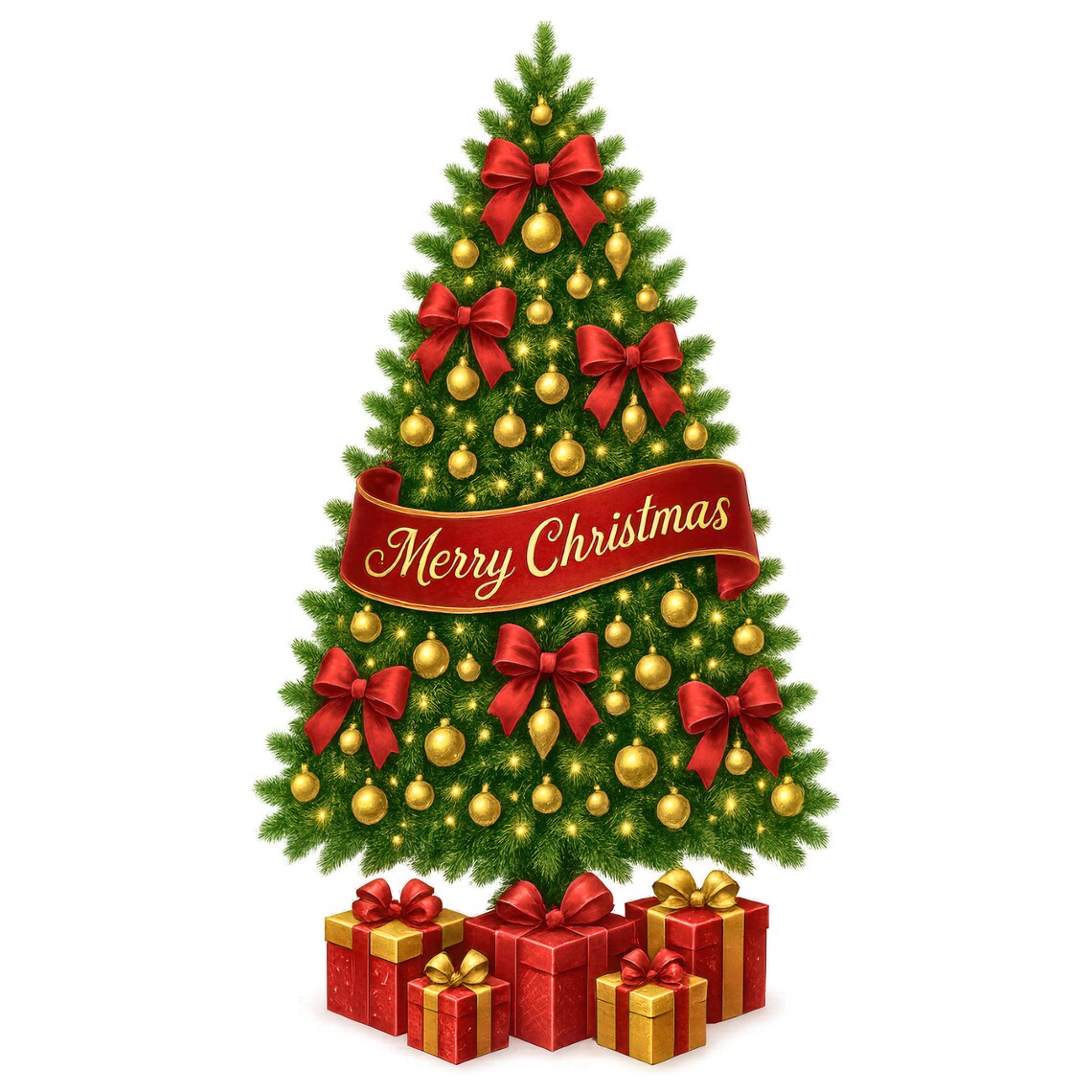 Christmas Tree Clipart: Festive Holiday Graphics (digital Download) 12 ...