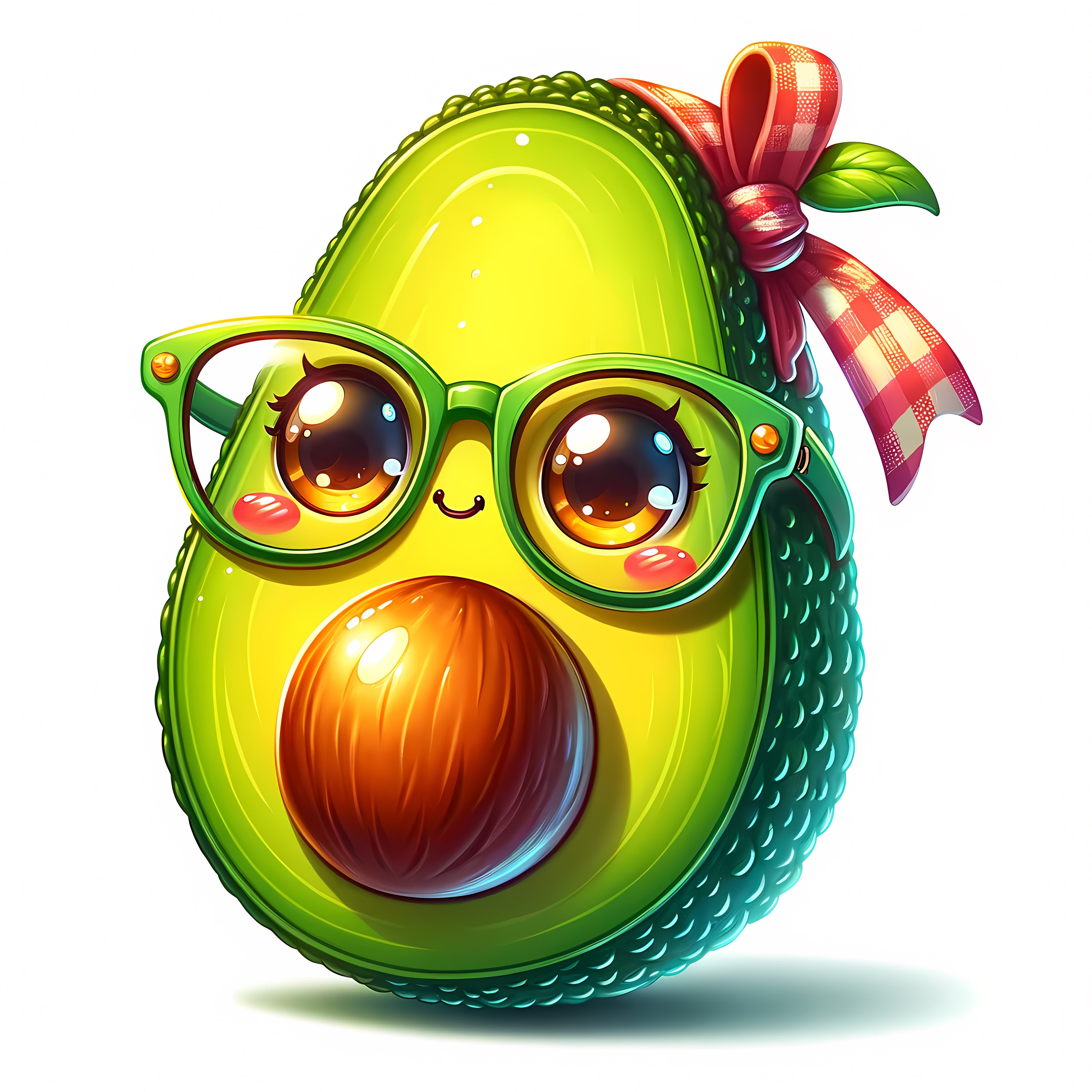 Cute Avocado Clipart Bundle 12 High-quality Jpgs Adorable Avocado ...