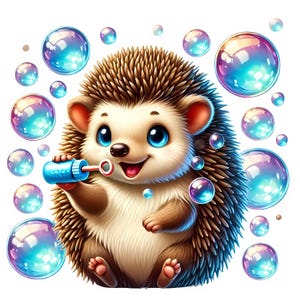 Cute Hedgehog Clipart | 12 High-quality Jpgs | Adorable Hedgehog ...