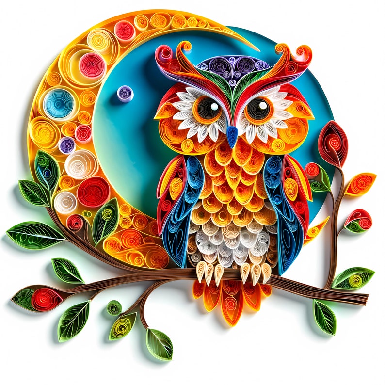 Quilling Birds Clipart: Colorful Papercraft Designs (digital Download ...