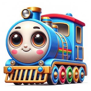 Cute Train Clipart | 11 High-quality Jpgs | Charming Cute Train Clipart ...