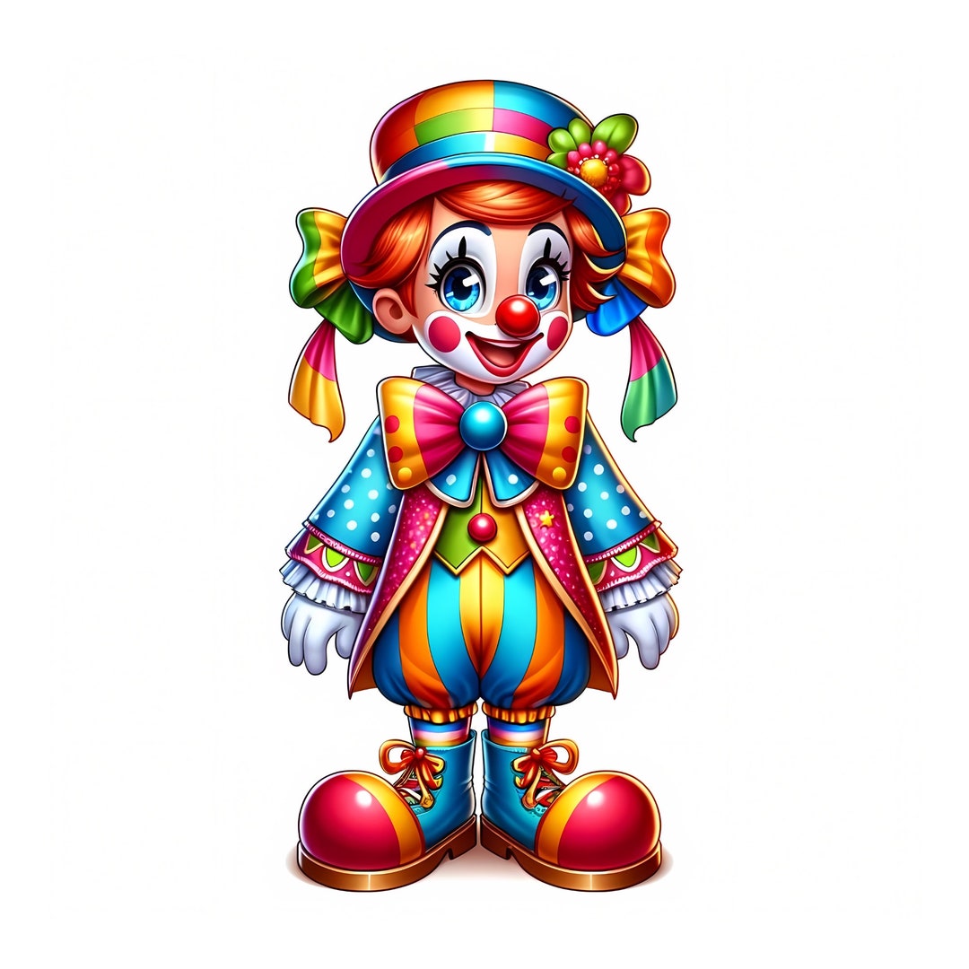 Cute Clown Clipart - 12 High-quality Jpgs - Circus Clown Clipart Bundle ...