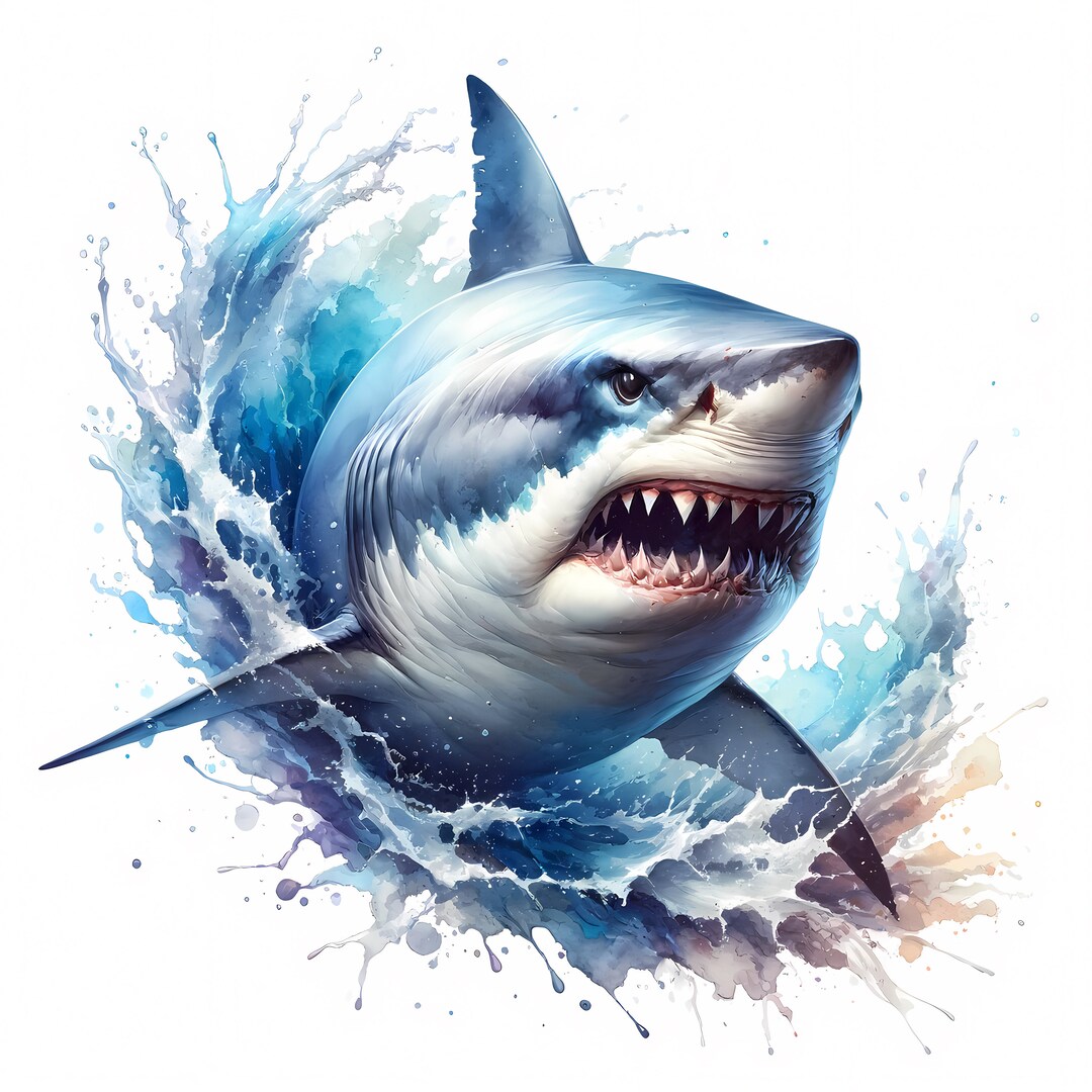 Shark Clipart | 12 High-quality Jpgs | Majestic Shark Clipart Bundle ...