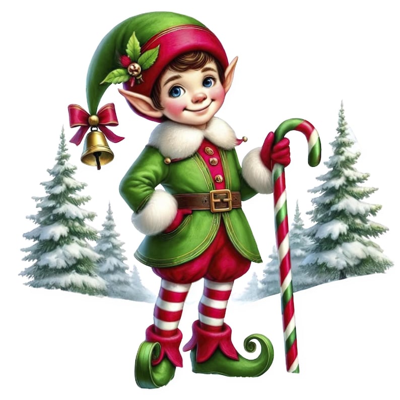 Christmas Elf Clipart Bundle: Festive PNG Art (digital Download) - Etsy