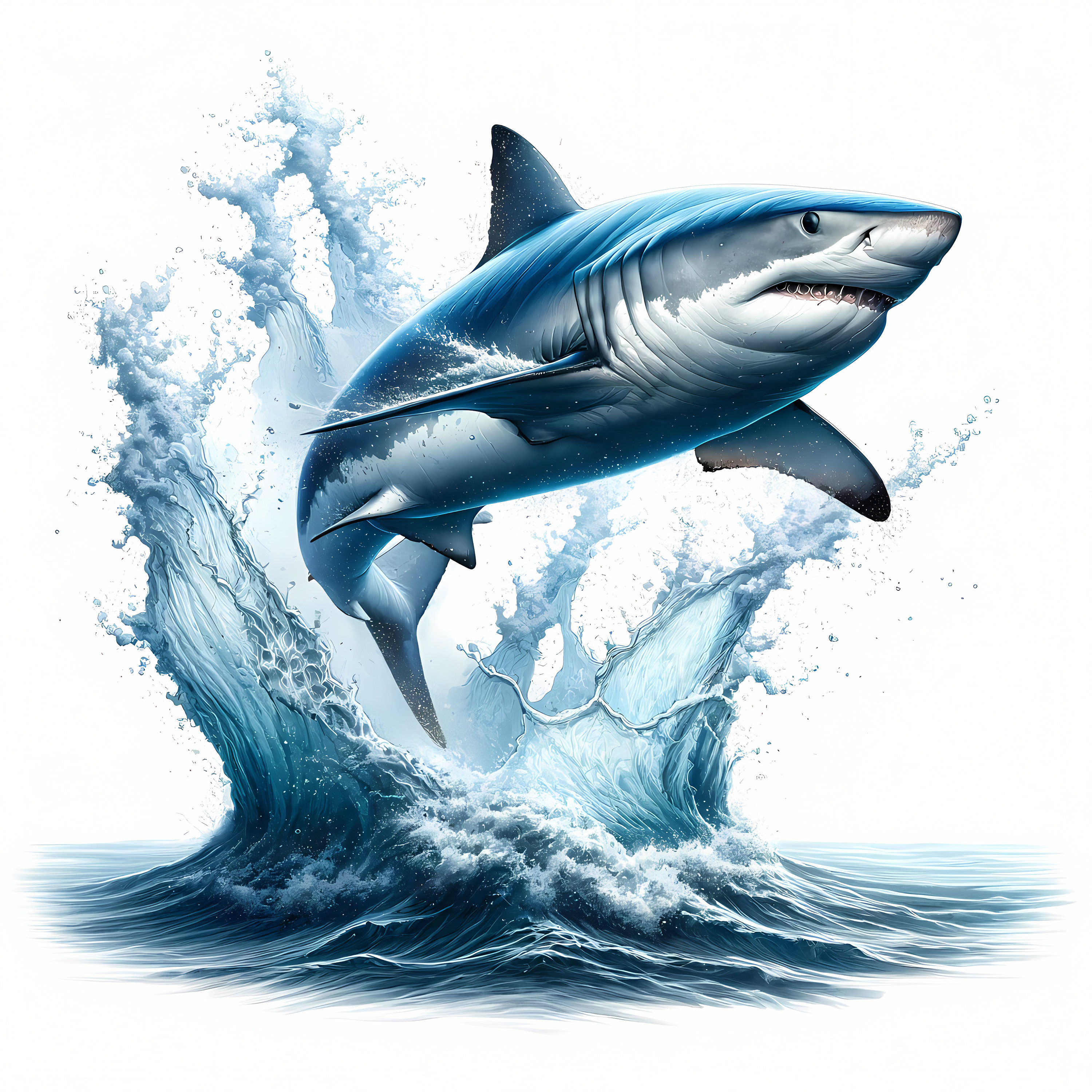 Shark Clipart 12 High-quality Jpgs Majestic Shark Clipart Bundle Wall ...
