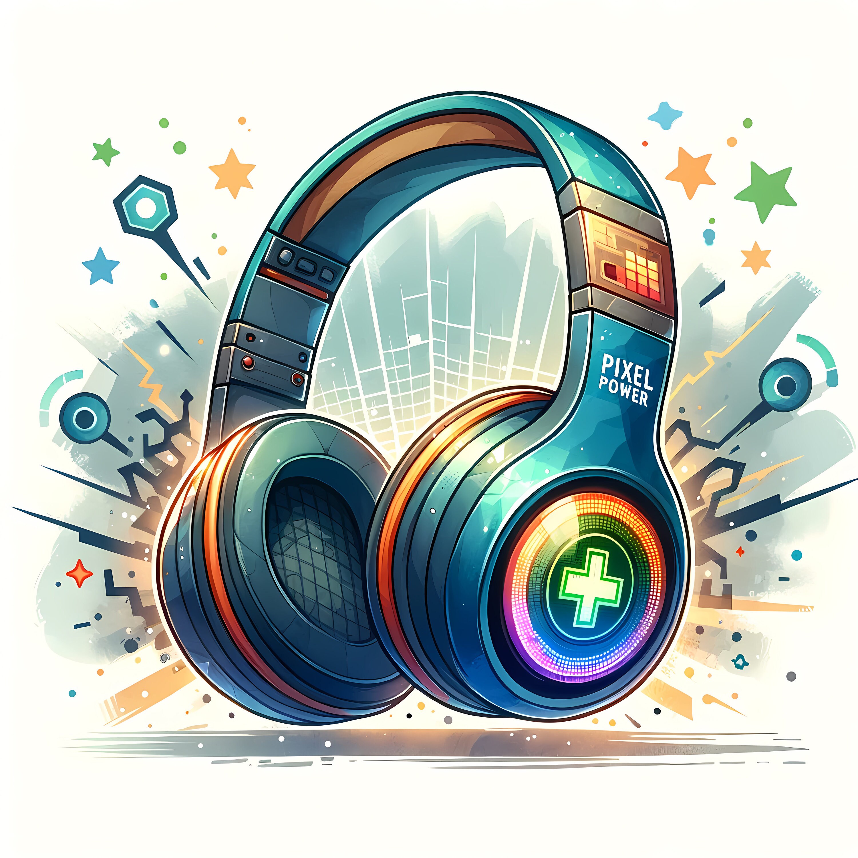 Colorful Game Headphone Clipart | Gamer Art Prints (digital Download ...