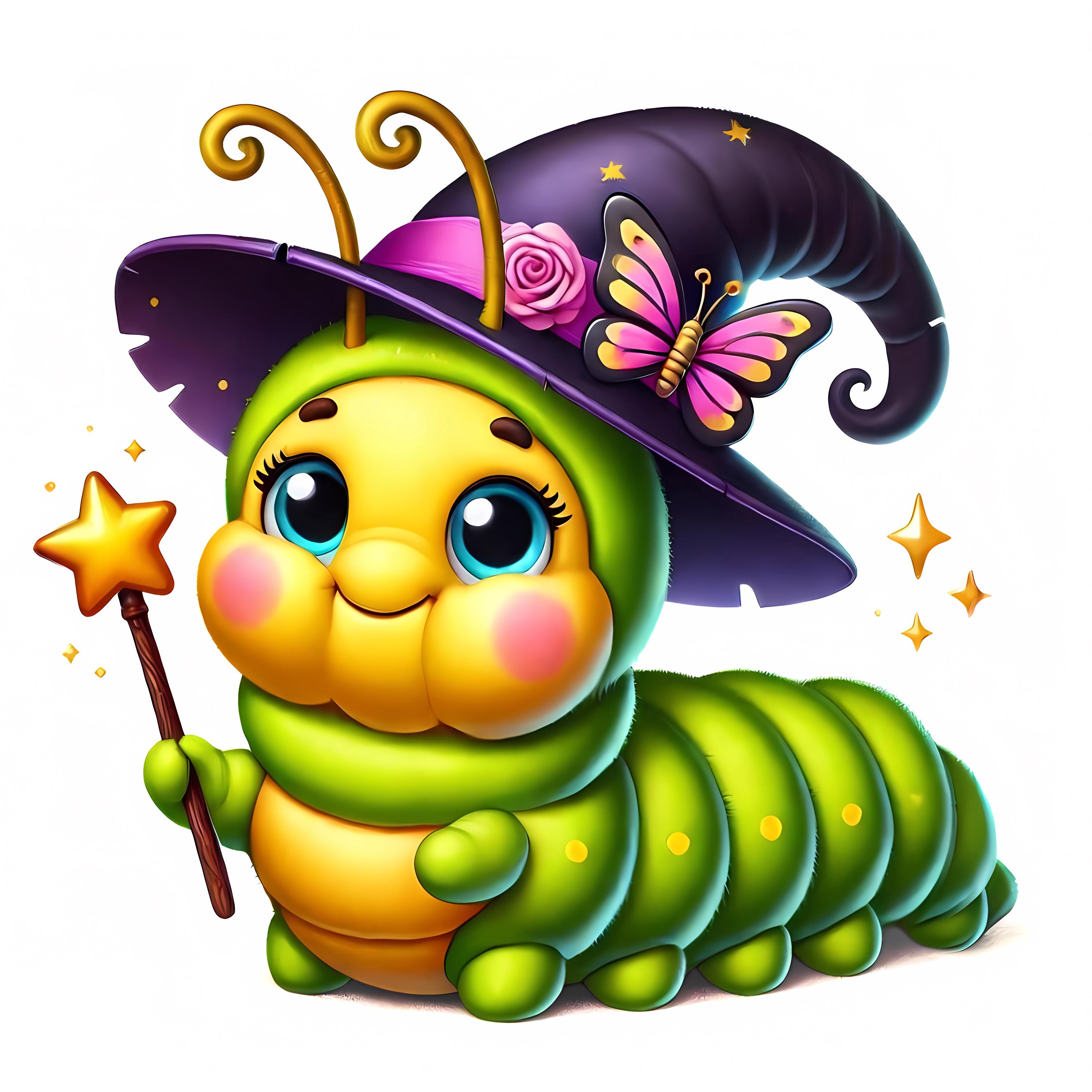Cute Caterpillar Clipart | Children's Book Art (digital Download) - Etsy