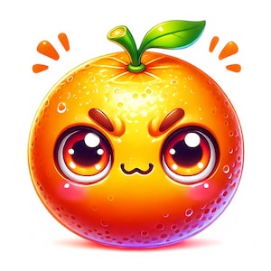 Cute Orange Clipart Bundle - 10 High-quality Jpgs - Charming Orange ...