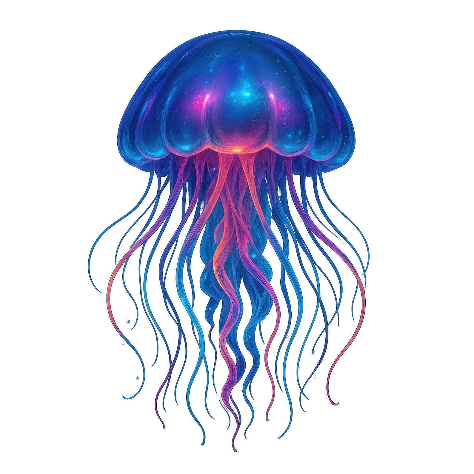 Realistic Jellyfish Clipart Bundle: Ocean Animal PNG Graphics ...