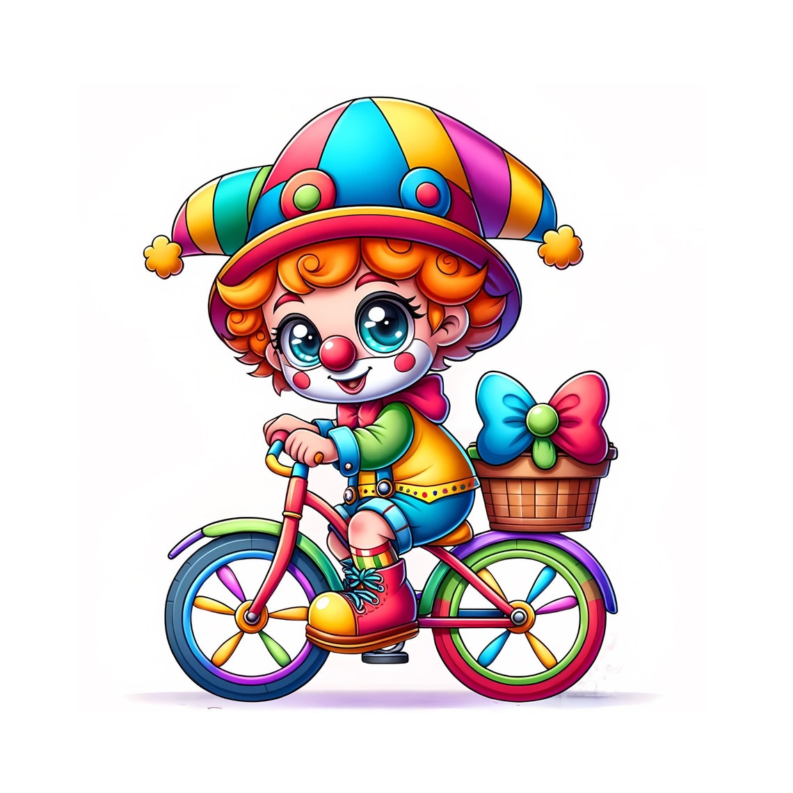 Cute Clown Clipart Bundle 12 High-quality Images for Circus Art ...