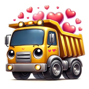 Cute Construction Vehicles Clipart | 10 High-quality Jpgs | Clipart ...