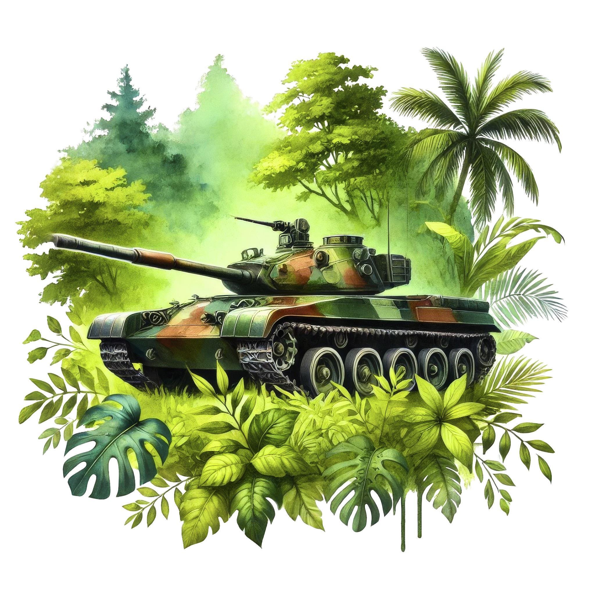 Military Tank Clipart Bundle: Army Tank, Wall Art (digital Download, 11 ...