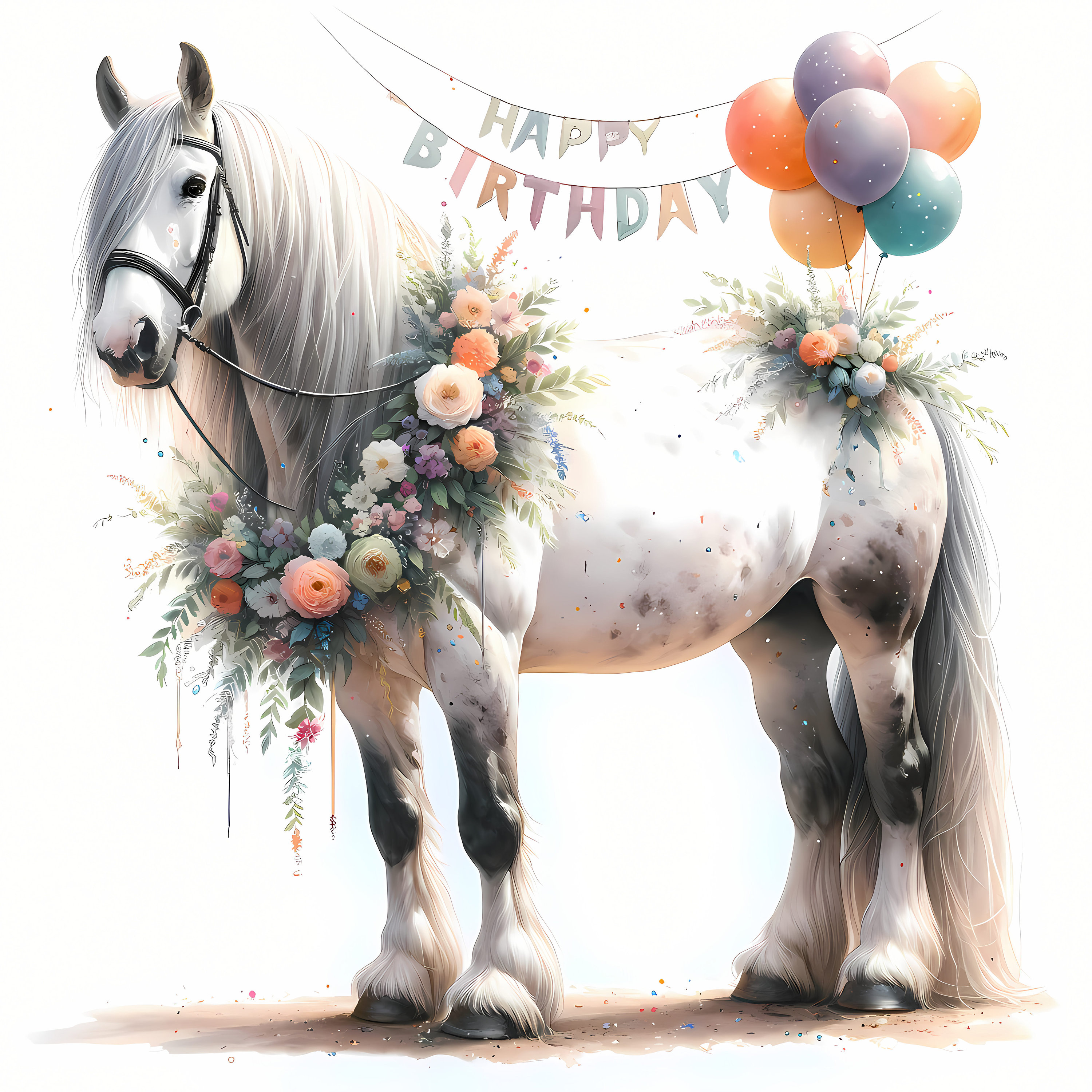 Horse Birthday Clipart 10 High-quality Jpgs Birthday Horse Clipart ...