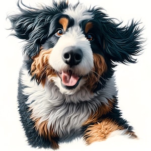 Bernedoodle Clipart Bundle – High-quality Jpgs for Commercial Use ...