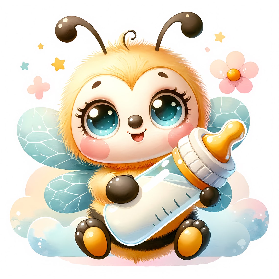 Cute Baby Bee Clipart | Nursery Art Jpgs (digital Download) - Etsy