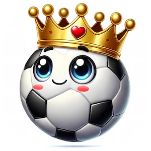 Cute Soccer Ball Clipart | 12 High-quality Jpgs | Adorable Football ...