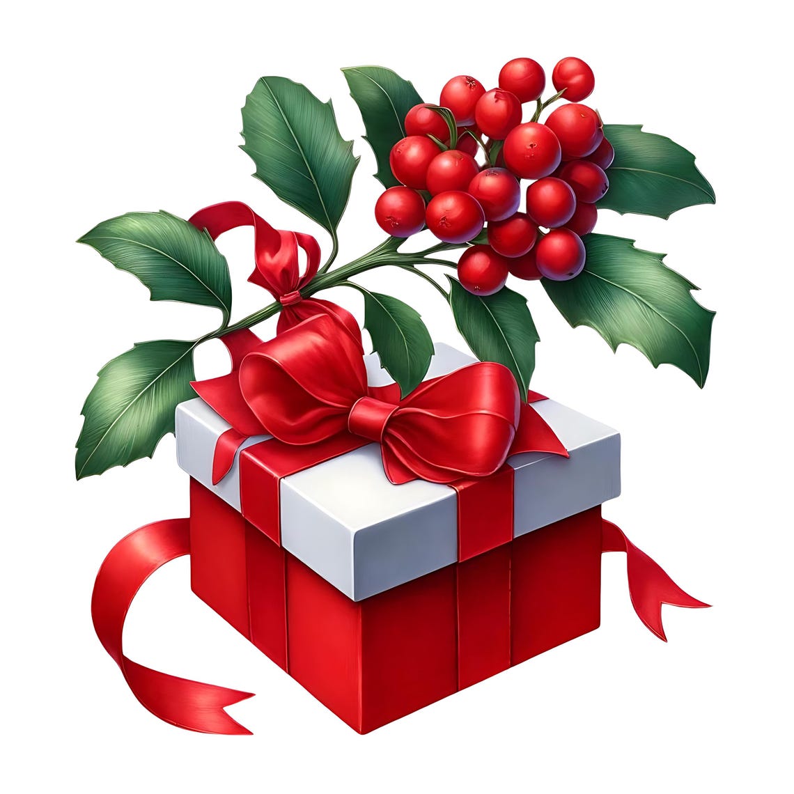 Christmas Mistletoe Clipart Bundle: Festive Holiday Art (11 JPG Digital ...