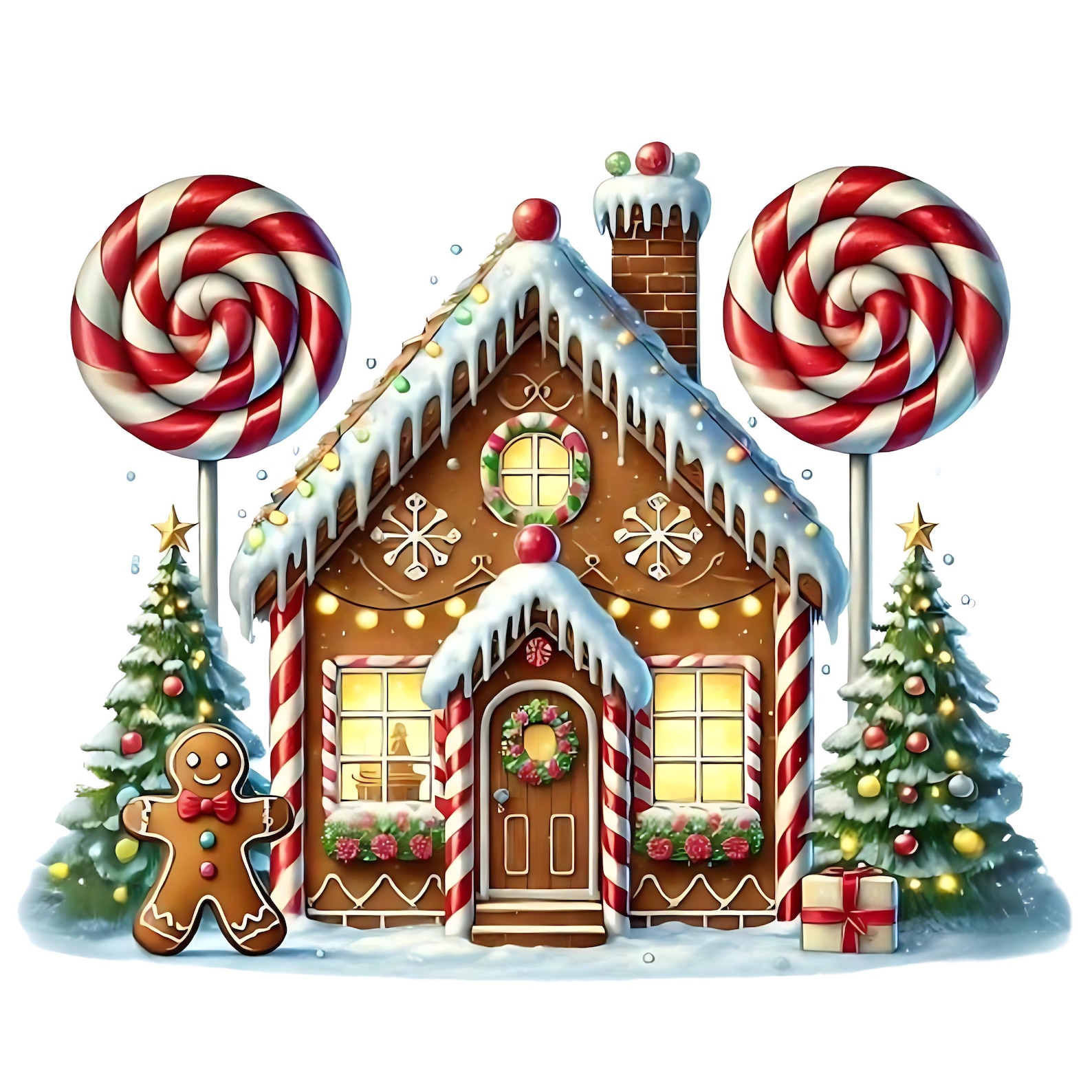 Gingerbread House Clipart | High-quality Holiday Art (digital Download ...