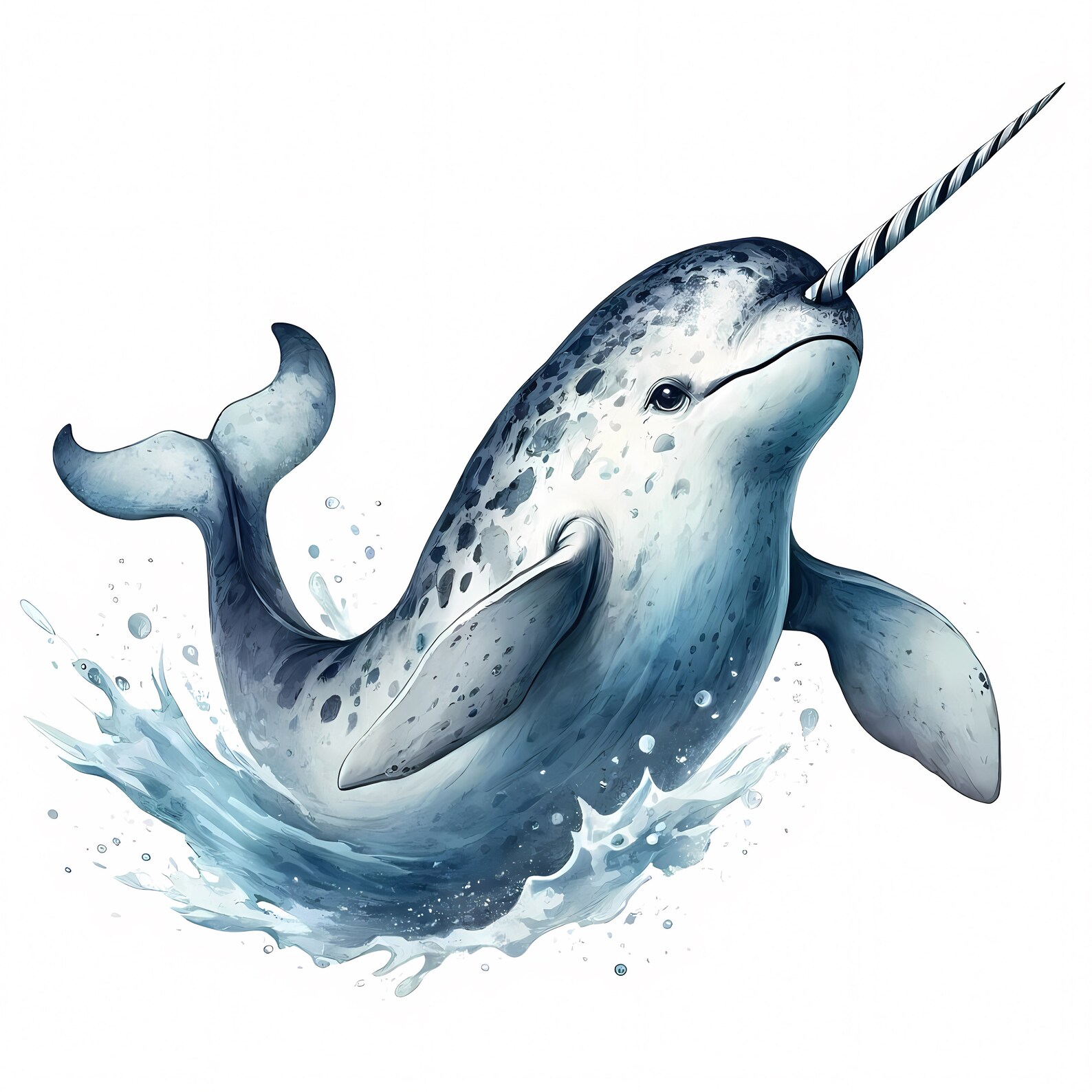 Elegant Narwhal Clipart Bundle | Sea Creature Art (digital Download) 12 ...