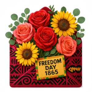 Juneteenth Flowers PNG Clipart: Black History Design (digital Download ...