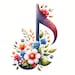 Floral Music Note Clipart 12 High-quality Jpgs Music Note Clipart ...