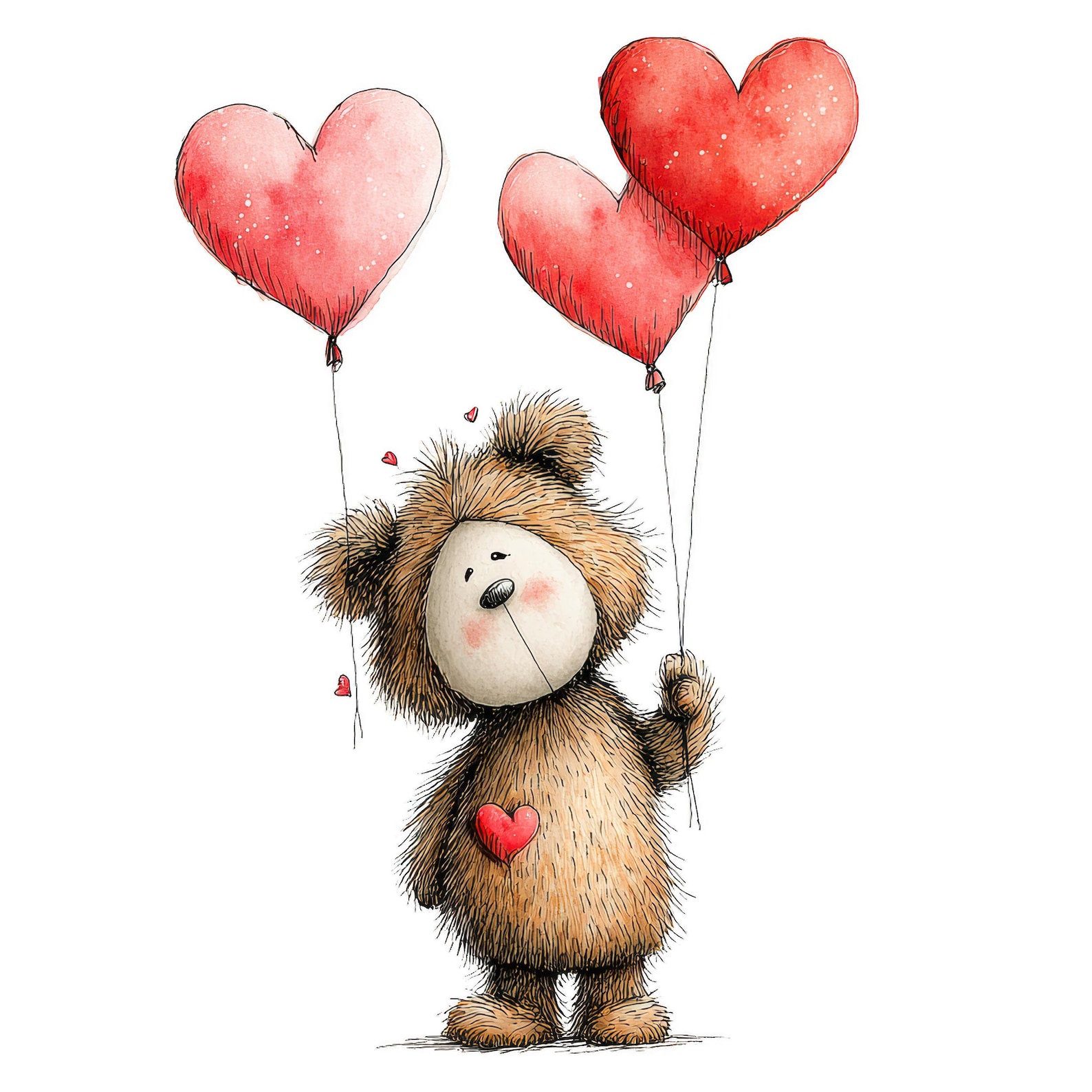 Teddy Bear Valentine's Day Clipart | Adorable Whimsical Graphics ...