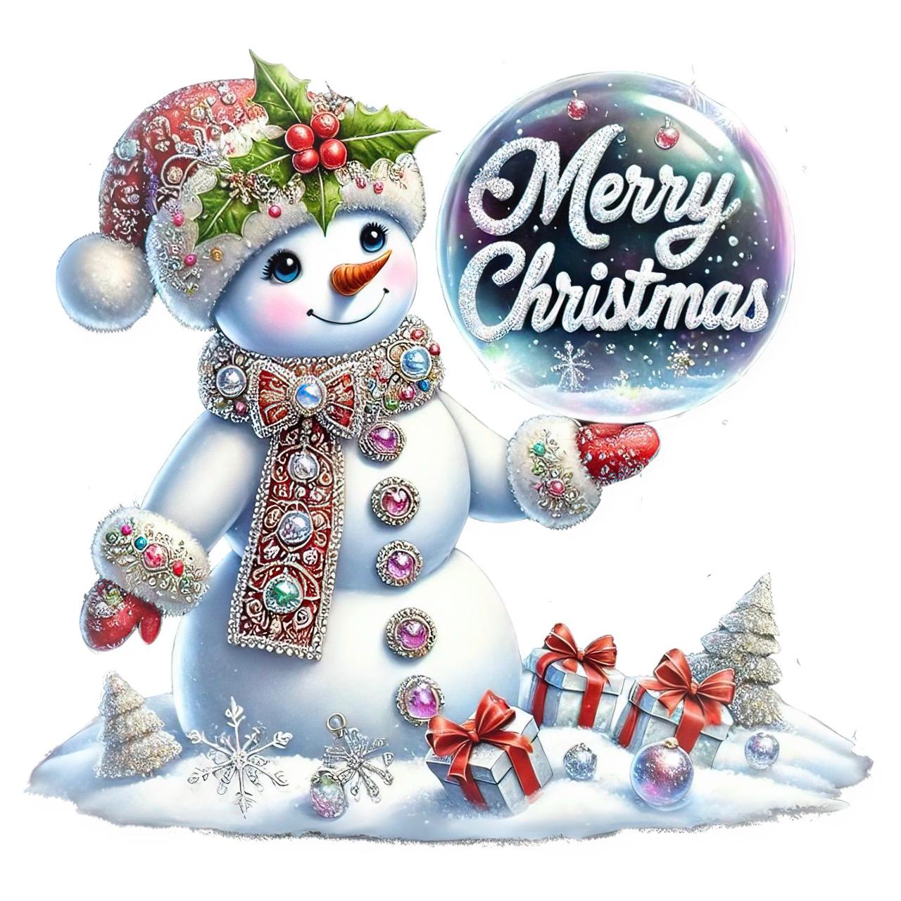 Christmas Snowman Clipart: Festive Snowman PNG Set of 11 (digital ...