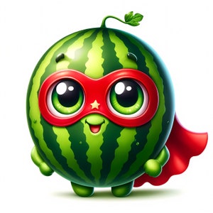Cute Watermelon Clipart | 12 High-quality Jpgs | Clipart Bundle ...