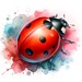 Ladybug Clipart Bundle | Red Beetle Digital Prints, Set of 11 Jpgs - Etsy