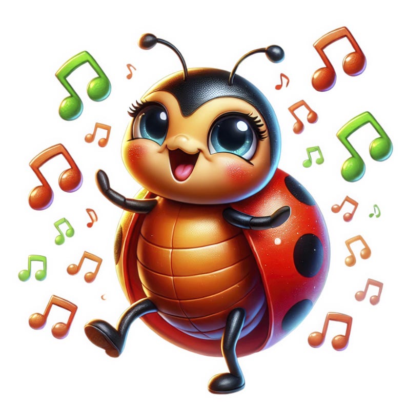 Cute Cartoon Ladybug Clipart | High-quality Designs (digital Download ...