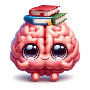 Cute Brain Clipart | 12 High-quality Jpgs | Adorable Cute Brain Clipart ...
