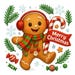 Gingerbread Man Clipart: Festive Holidays Graphics, Digital Download ...