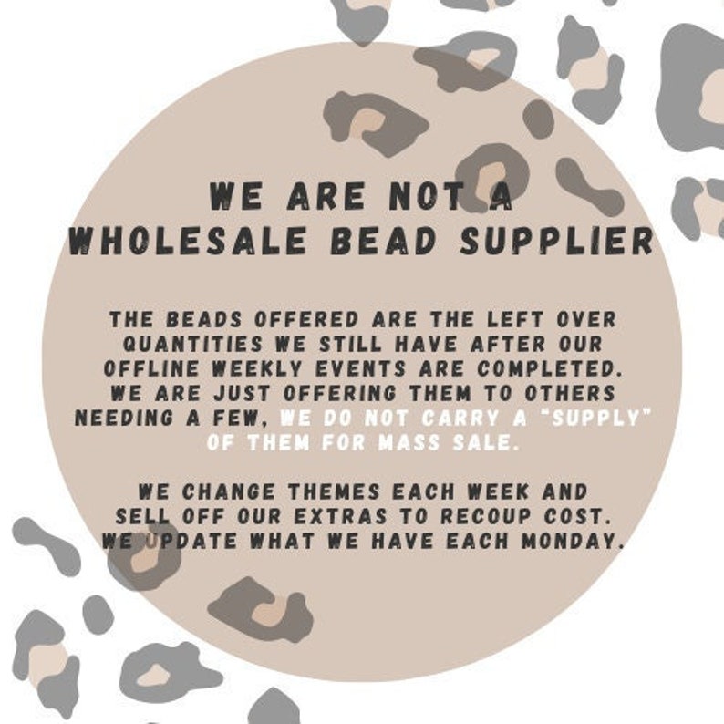 10-piece MIXED as Shown Soft Focal Beads, Boujee Hippie, Heifer Cow ...