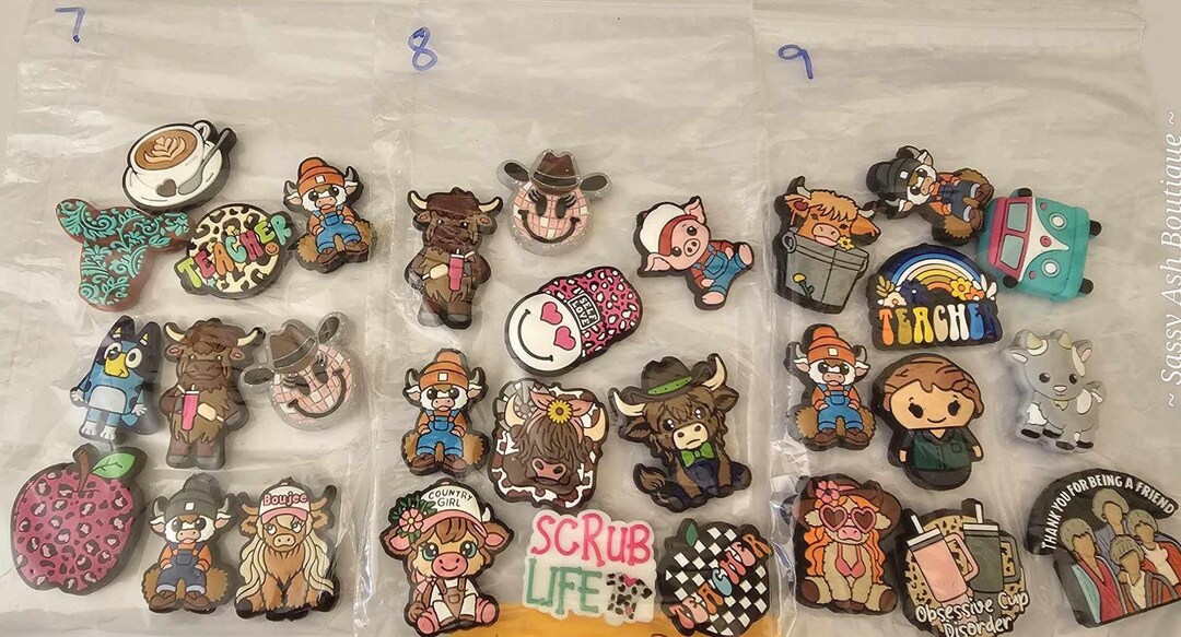 10-piece MIXED as Shown Soft Focal Beads, Boujee Hippie, Heifer Cow ...