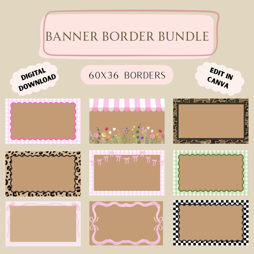 Banner Border Bundle - Etsy